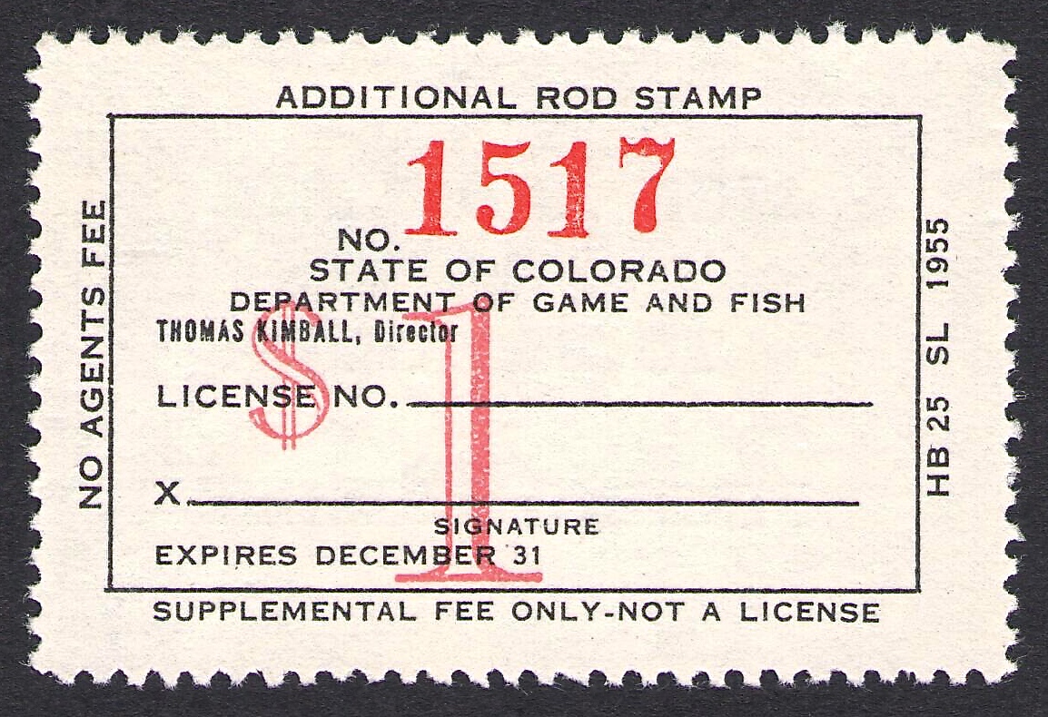 Colorado Additional Rod Stamps - Waterfowl Stamps and More