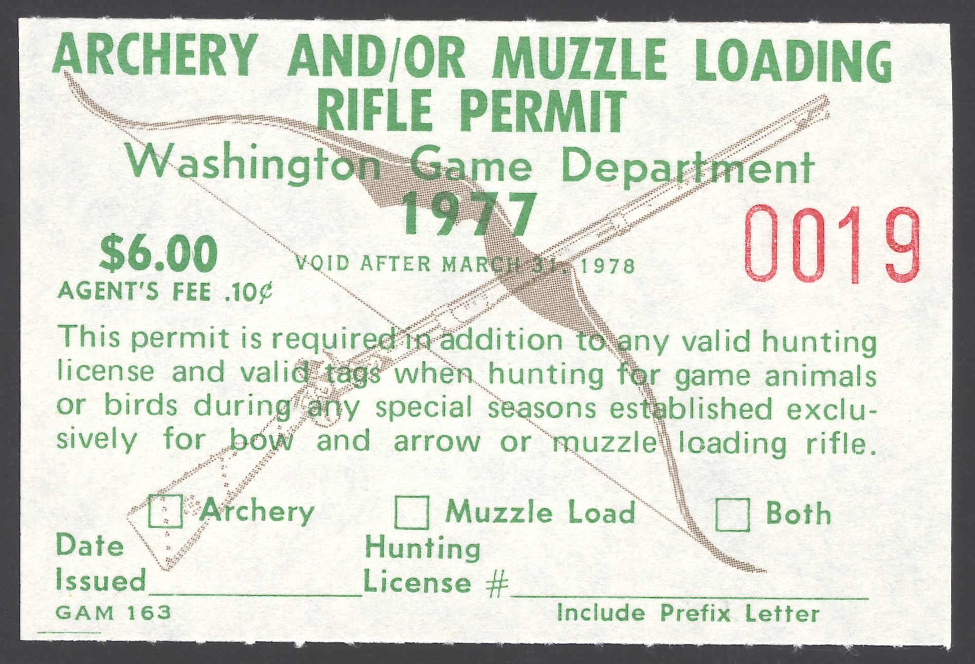 Washington Archery & Muzzle Loading Stamps - Waterfowl Stamps and More