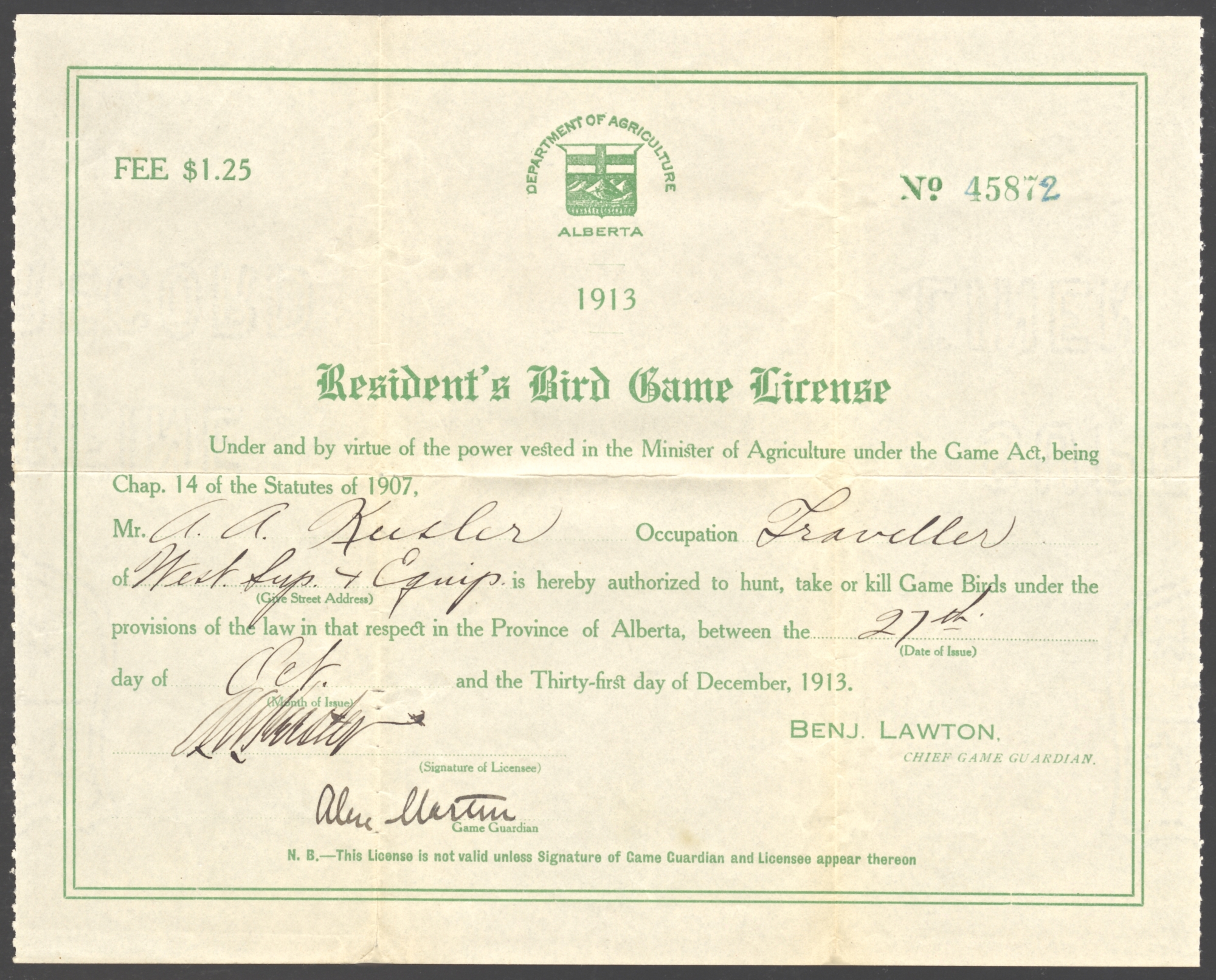 1913 Hunting & Fishing Licenses in Historical Context – Part Three ...
